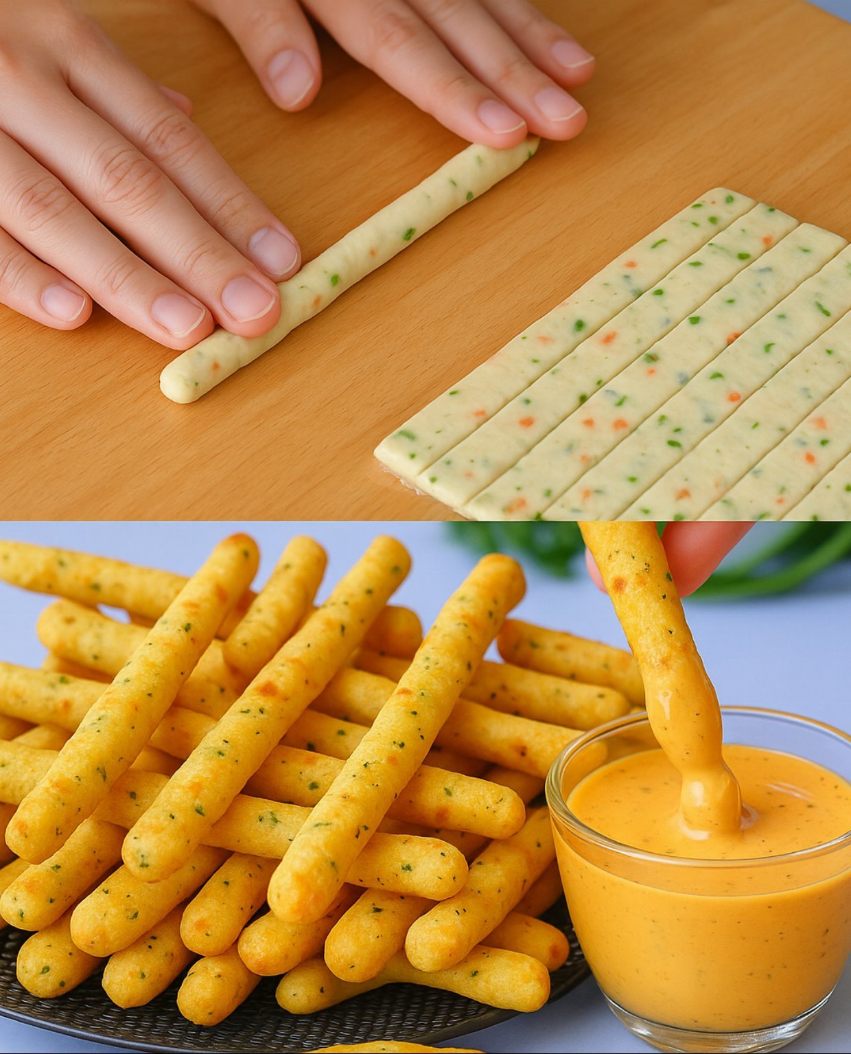 Crispy Veggie Potato Sticks Recipe - Delicious Recipe