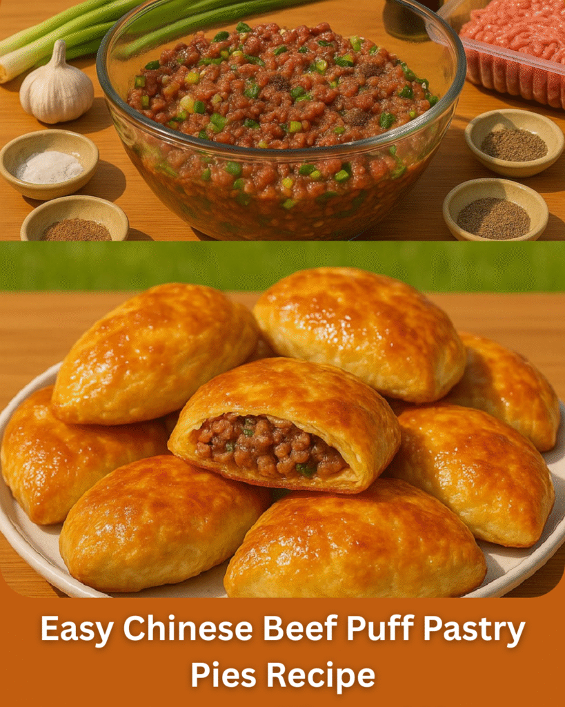 Easy Chinese Beef Puff Pastry Pies Recipe - Delicious Recipe