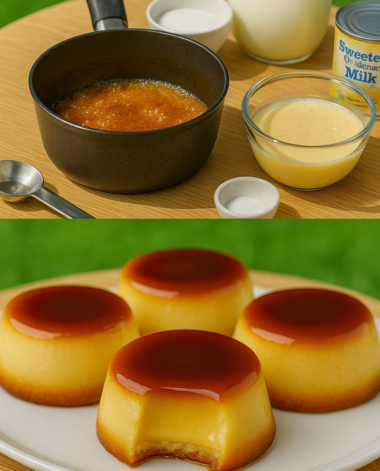 Mini Caramel Flan Cups Recipe - Delicious Recipe