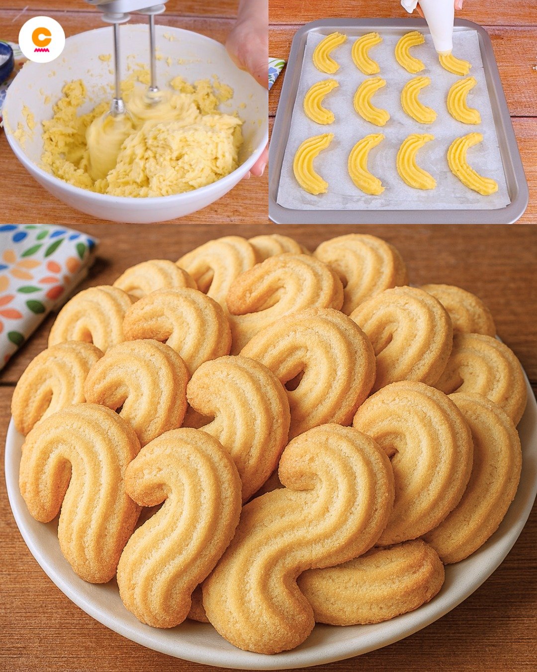 Homemade Krumiri Cookies (Italian Butter Cookies) - Delicious Recipe